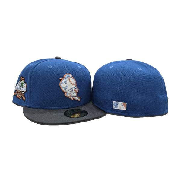 Sea Blue Glow in the Dark New York Mets Mr. Mets Dark Gray Visor Gray ...