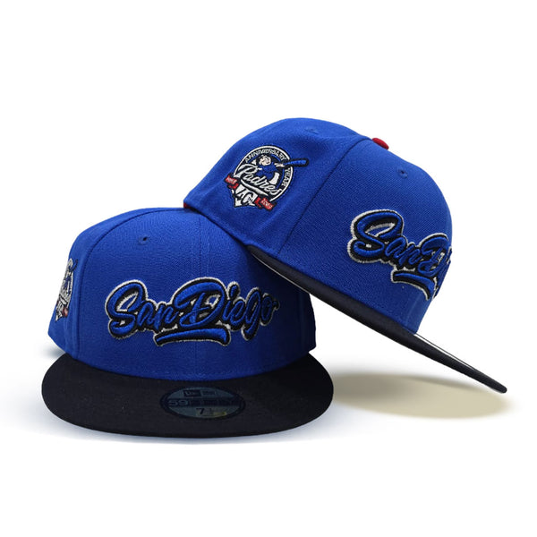 Royal Blue San Diego Padres Script Navy Blue Visor Gray Bottom 40th An ...