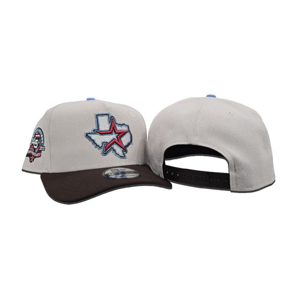 Stone Houston Astros Curved Brown Brim Gray Bottom 45th Anniversary Si ...