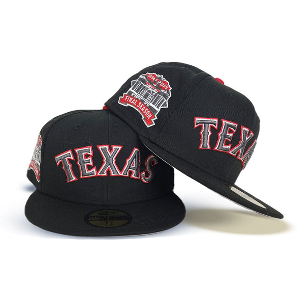 Black Texas Rangers Gray Bottom Final Season Side Patch New Era 59Fift ...