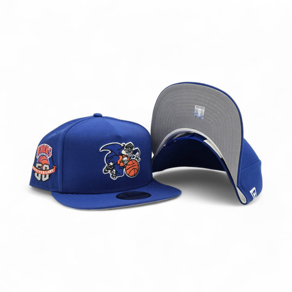 Royal Blue New York Knicks Gray Bottom 50th Anniversary Side Patch New ...