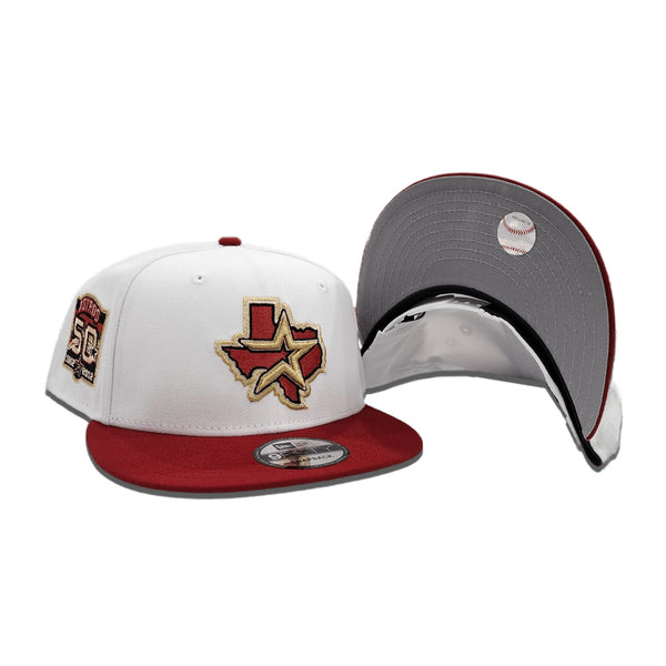 White Houston Astros Brick Red Visor Gray Bottom 50th Anniversary Side ...