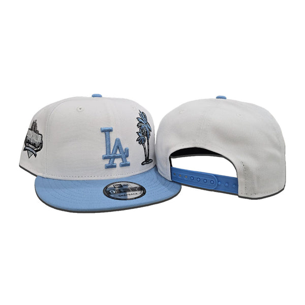 White Los Angeles Dodgers Palm Tree Sky Blue Visor Gray Bottom 40th An ...