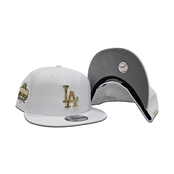 White Los Angeles Dodgers Gold Metal Badge Gray Bottom 40th Anniversar ...