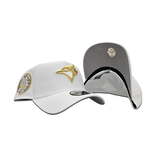 White Toronto Blue Jays Gold Logo Curved Brim Gray Bottom 30th Season ...