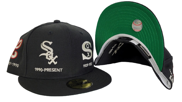Black Chicago White Sox Timeline Logo New Era 59Fifty Fitted ...