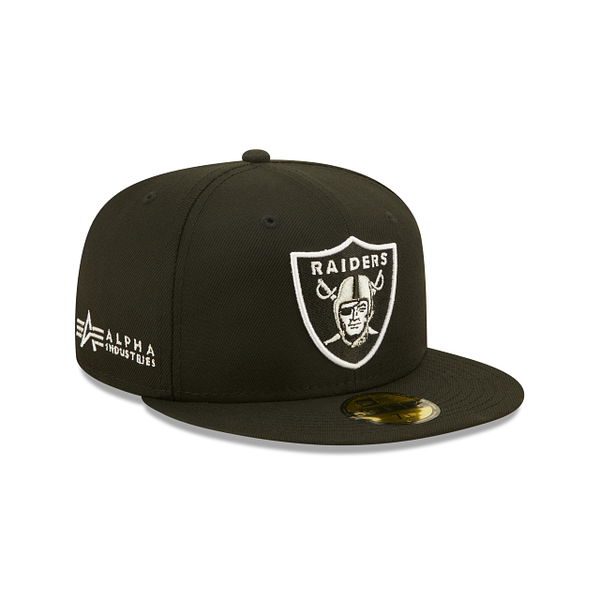 Black Alpha Industries X Las Vegas Raiders Gray Bottom New Era 59Fifty ...