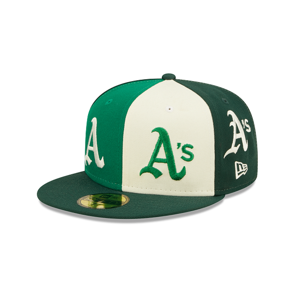 Oakland Athletics Green Bottom Logo Pinwheel New Era 59Fifty Fitted ...