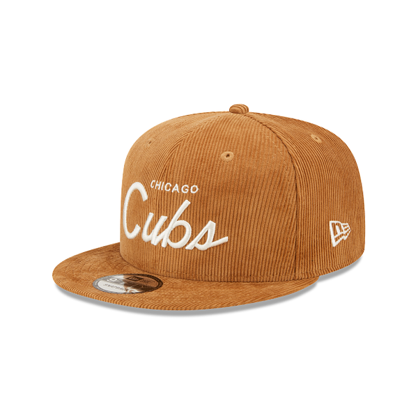 Tan Chicago Cubs Corduroy Script Green Bottom New Era 9Fifty Snapback ...
