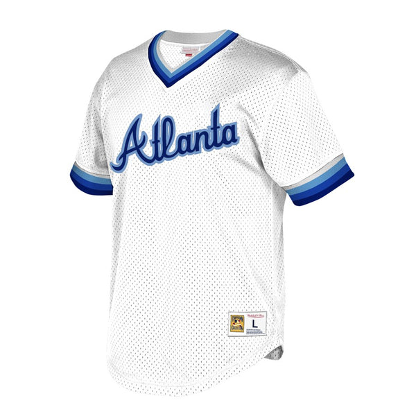 Atlanta Braves Mitchell & Ness Mesh V-Neck White Jersey – Exclusive ...