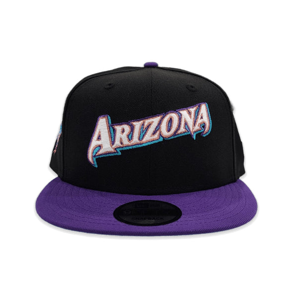 Black Arizona Diamondbacks Purple Visor Teal Bottom D-Back Side Patch ...