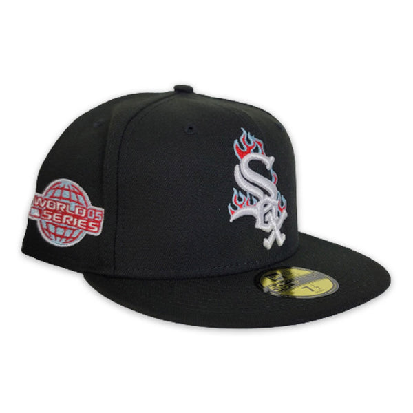Black Chicago White Sox Flame Pattern Icy Blue Bottom 2005 World Serie ...