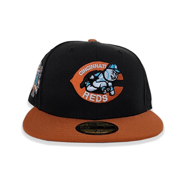 Black Cincinnati Reds Rust Orange Visor Icy Blue Bottom 150th Annivers ...