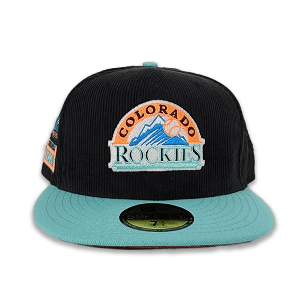 Black Corduroy Glow In the Dark Colorado Rockies Mint Green Visor Rust ...