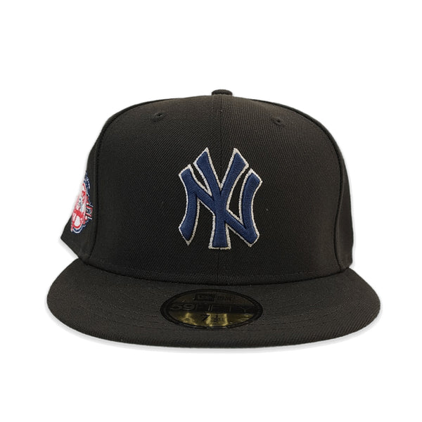 Black NY Yankees 100th Anniversary Side Patch New Era 59Fifty Fitted ...