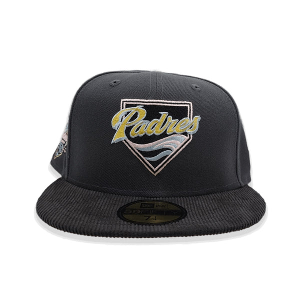 Dark Gray San Diego Padres Black corduroy Visor Pink Bottom 40th Anniv ...