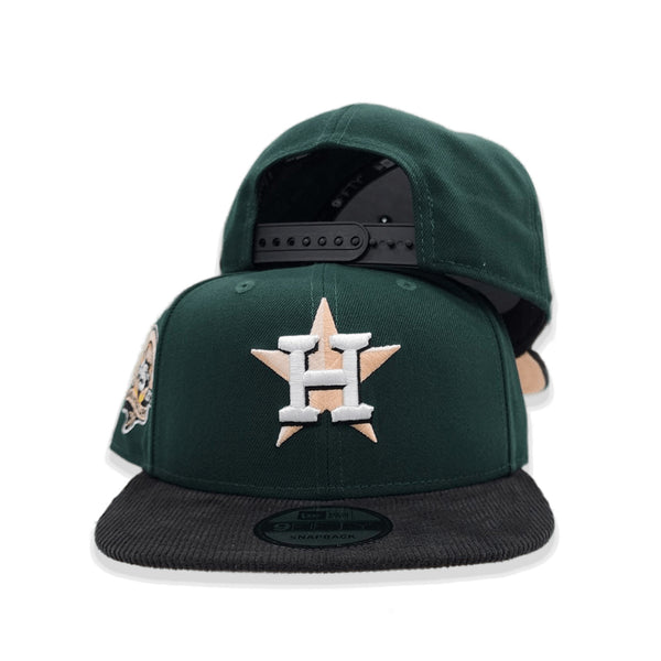 Dark Green Houston Astros Black Corduroy Visor Peach Bottom 45th Anniv ...