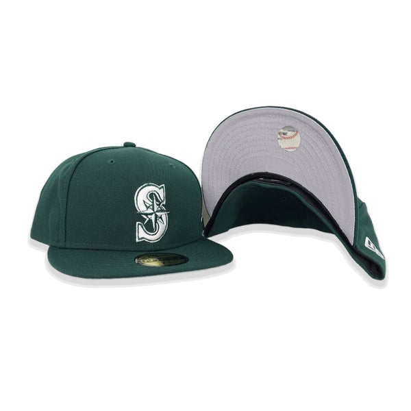 Dark Green Seattle Mariners Gray Bottom New Era 59Fifty Fitted ...