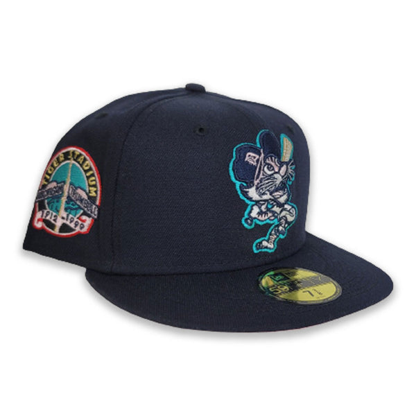 Navy Detroit Tigers Pink Bottom Tiger Stadium Side Patch New Era 59Fif ...