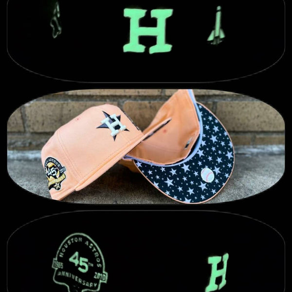 Glow In the Dark Peach Houston Astros Star Bottom 45th Anniversary Sid ...