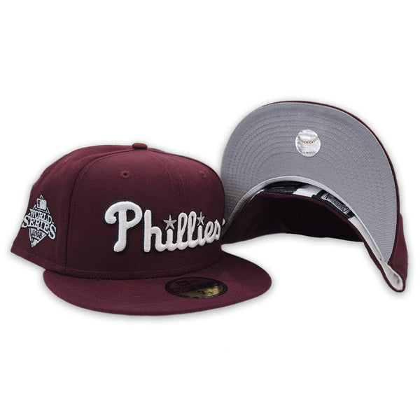 Maroon Philadelphia Phillies 2008 World Series Patch New Era Fitted ...