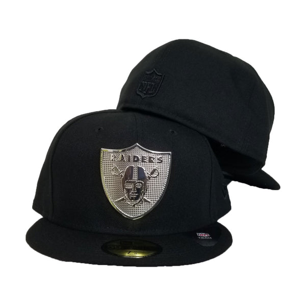 NEW ERA OAKLAND RAIDERS SILVER METAL BADGE... – Exclusive Fitted Inc.