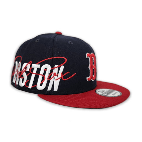 Navy Blue Side Font Boston Red Sox Green Bottom New Era 9Fifty Snapbac ...