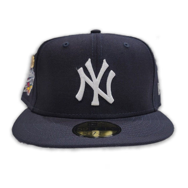 Navy Blue New York Yankees Gray Bottom 1998 World Series Side Patch "5 ...