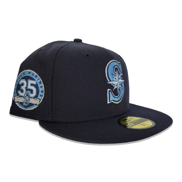Navy Blue Seattle Mariners Icy Blue Bottom 35th Anniversary Side Patch ...