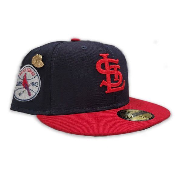 Navy Blue St. Louis Cardinals Red Visor Green Bottom 1942 World Series ...