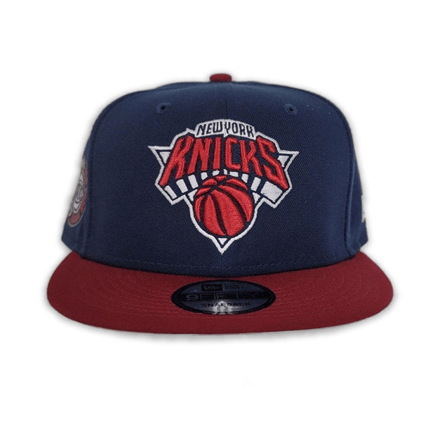 Navy New York Knicks Burgundy Visor City Never Sleep Side Patch New Er ...