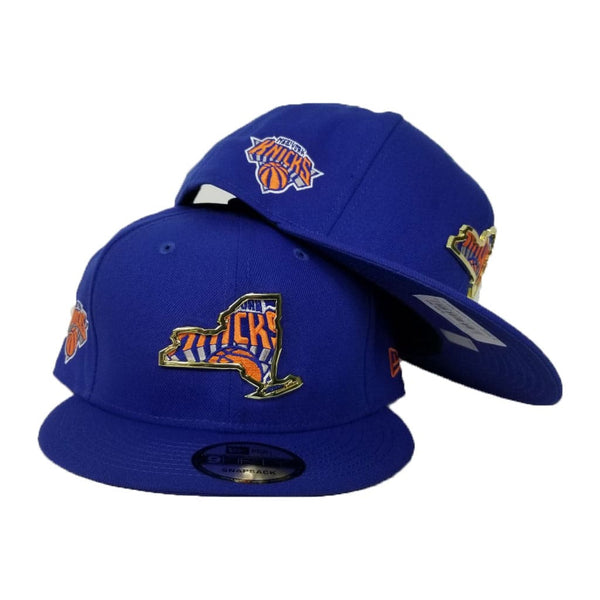 New Era New York Knicks Gold Metal State Map Logo... – Exclusive Fitted ...