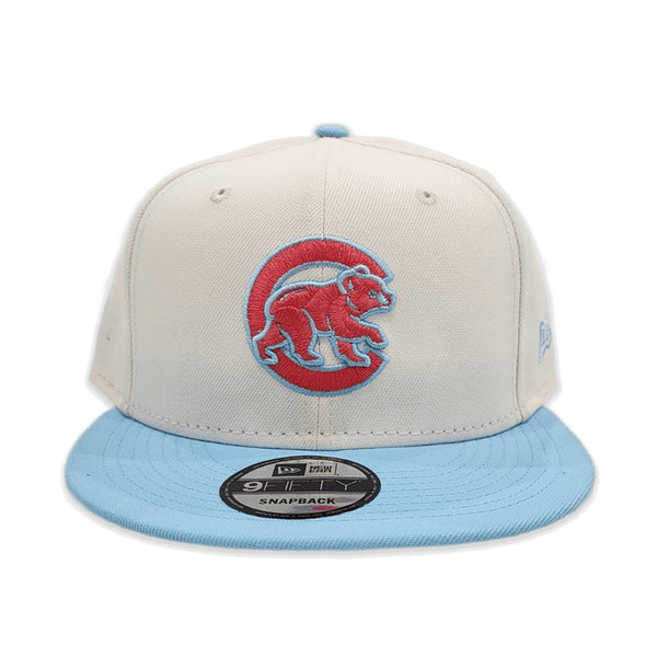 Off White Chicago Cubs Sky Blue Visor New Era 9Fifty Snapback ...