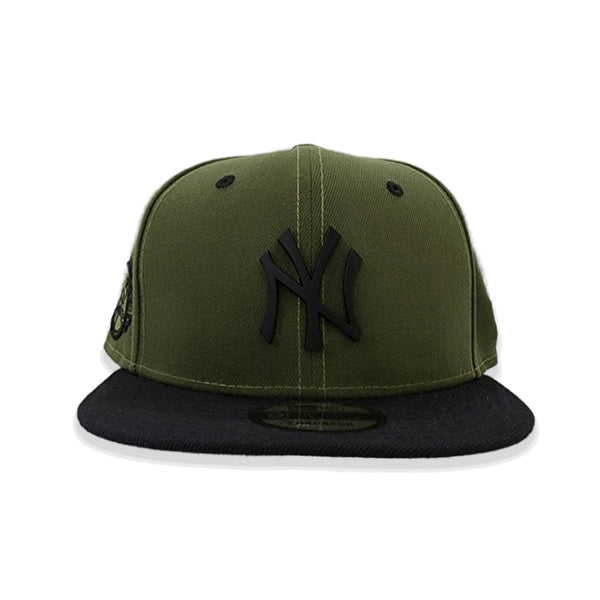 Olive Green New York Yankees Black Metal Badge Black Visor Silver Bott ...