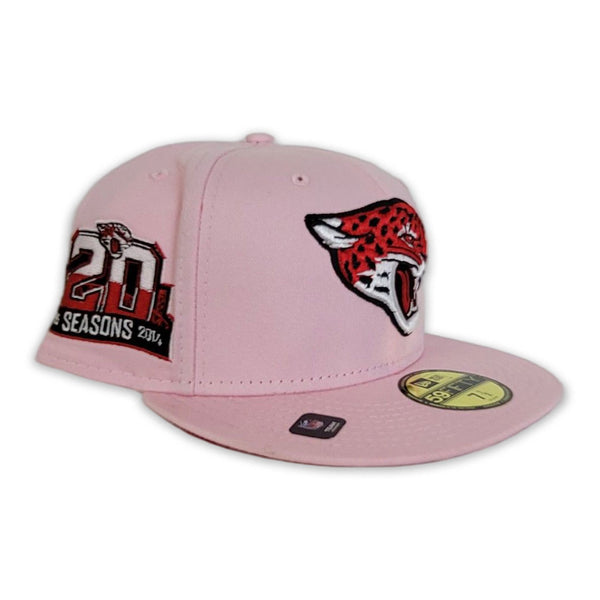 Pink Jacksonville Jaguars Red Bottom 20th Season Side Patch New Era 59 ...