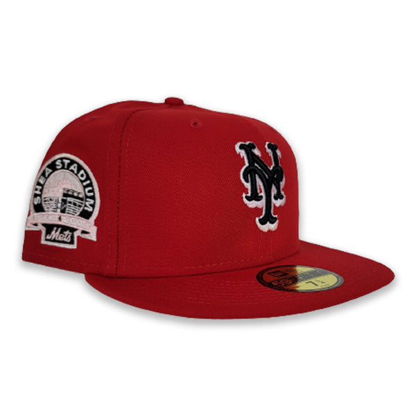 Red New York Mets Pink Bottom Shea Stadium Side Patch New Era 59Fifty ...