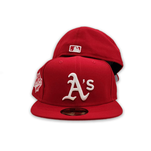 Red Oakland Athletics 1989 World Series Side Patch New Era Fitted ...