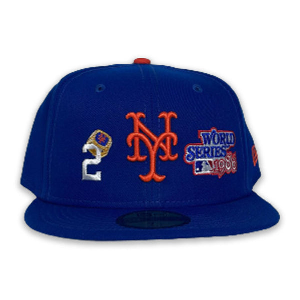 Royal Blue New York Mets 2X World Series Champions Ring New Era 59Fift ...
