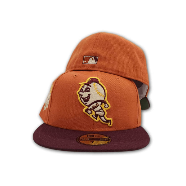 Rust New York Mr. Mets Maroon Visor Olive Green Bottom 2015 World Seri ...