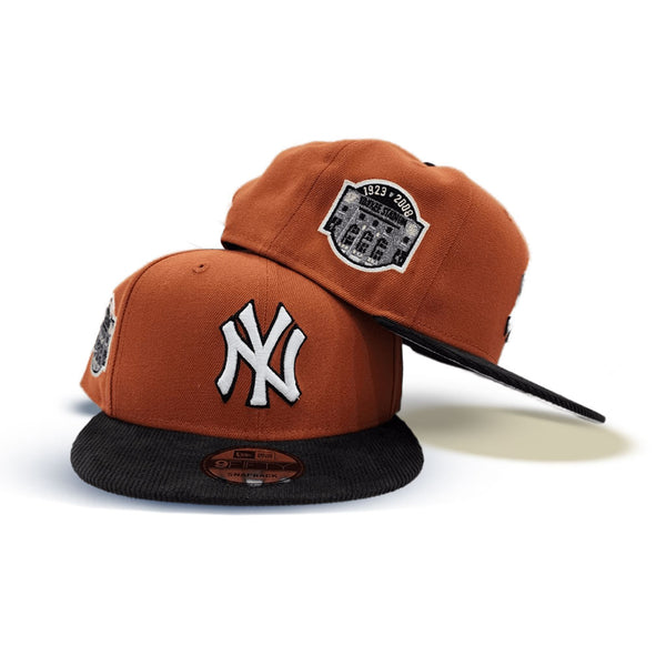 Rust New York Yankees Black Corduroy Visor Gray Bottom Yankee Stadium ...