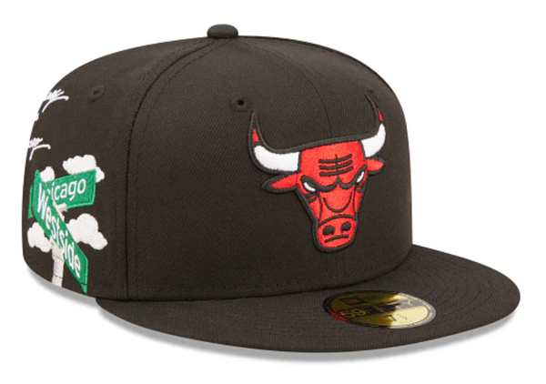 Black Chicago Bulls Cloud Icons New Era 59Fifty Fitted – Exclusive ...