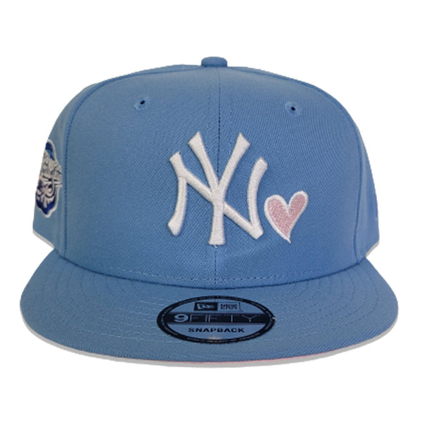 Sky Blue New York Yankees Pink Bottom 1998 World Series Side Patch New ...