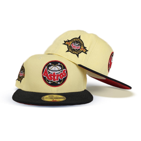 Soft Yellow Houston Astros Black Corduroy Visor Red Bottom 1986 Astrod ...