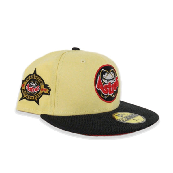 Soft Yellow Houston Astros Black Corduroy Visor Red Bottom 1986 Astrod ...