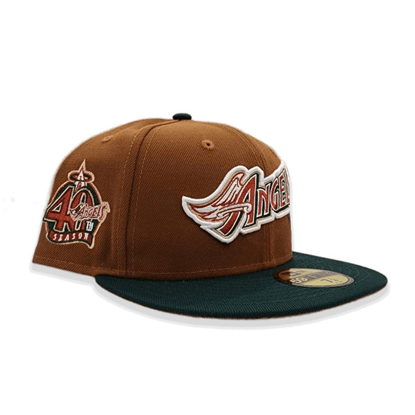 Toast Los Angeles Angels Dark Green Visor Rust Bottom 40th Season Side ...