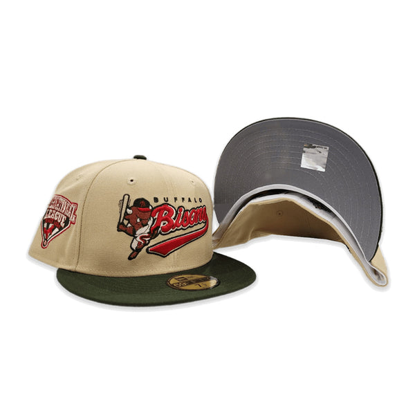 Vegas Gold Buffalo Bison Olive Green Visor Gray Bottom International L ...