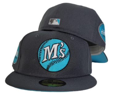 Dark Grey Seattle Mariners Vice Blue Bottom Baseball Club Side Patch N ...